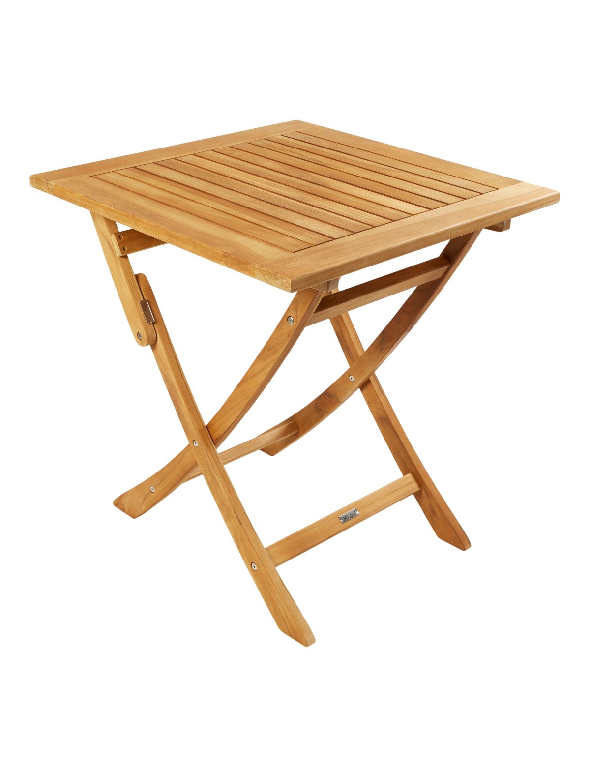 Cafebord kvadratisk foldbart i gold teak. Se bordet her!