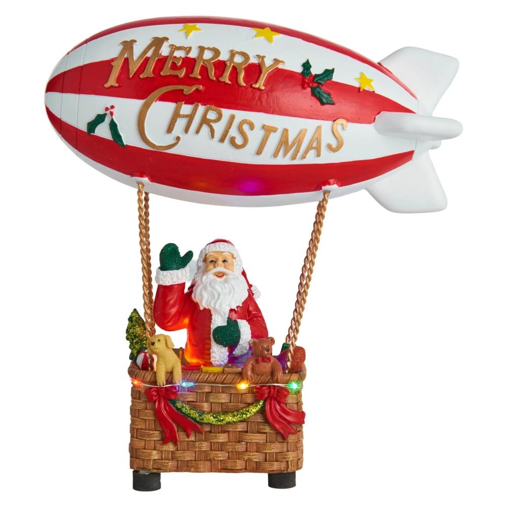 Luftballon med Julemand - Magisk Juledekoration med Lys og Musik ...